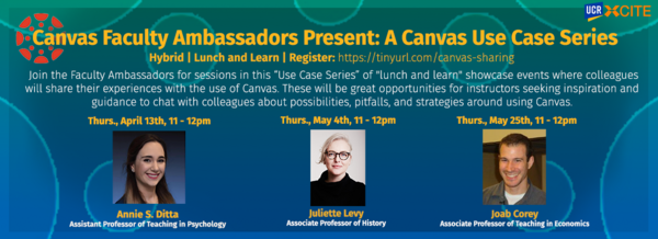 Canvas Use Case Series Planning and Promotion | XCITE Center for ...